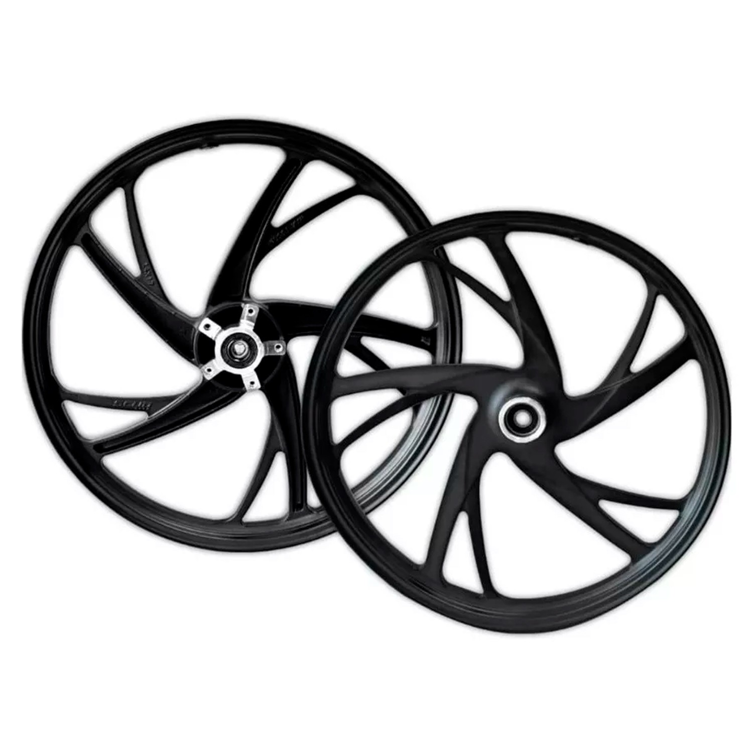 RODA ALUMÍNIO BIZ 110/125 DISCO PRETO PÉ DE GALINHA 5 PONTA SCUD